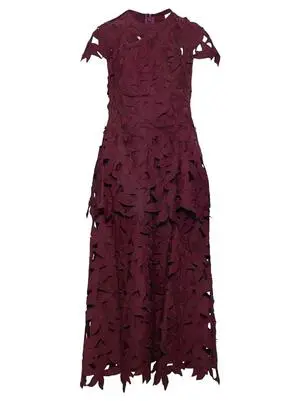 SIMKHAI Joanna Floral-cutout Layered Midi Dress