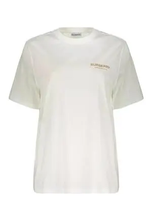 Burberry Logo-print Round-neck T-shirt - Neutrals