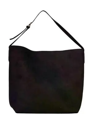 THEMOIRE Suede-effect Tote Bag Black