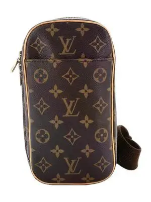 LOUIS VUITTON Pochette Gange Monogram Canvas Belt Bag - Brown