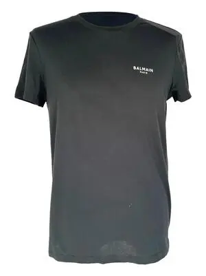 Balmain Logo-flocked T-shirt - Black
