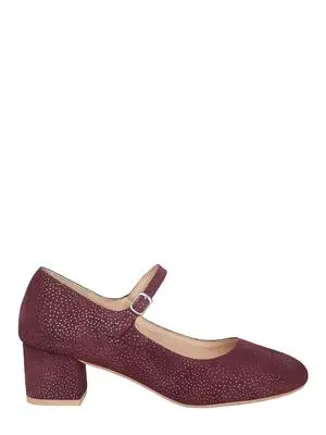 RAG & CO Bettola Shimmer Suede Mary Jane Sandals In By - Red
