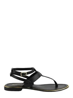 RAG & CO Irene Flat Thong Sandals By - Black