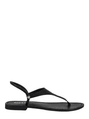 RAG & CO Madeline Flat Thong Sandals By - Black