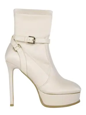 RAG & CO Neutrals Doesburg Satin Stiletto Ankle Boot In By - Beige
