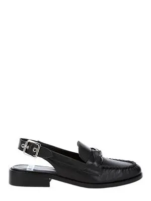 RAG & CO Jemykin Genuine Leather Loafer Sandals In By - Black