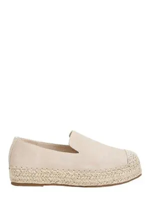 RAG & CO Neutrals Ellerie Soft Suede Flatform Heel Espadrilles In Beige By Rag & Co Beige