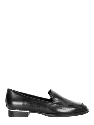 RAG & CO Anna Leather Slip-on Loafers In By - Black