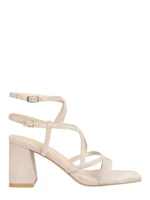 RAG & CO Neutrals Fiorella Strappy Block Heel Sandals By - Beige