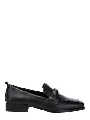 RAG & CO Hostess Genuine Leather Braided Loafers In Black By Rag & Co