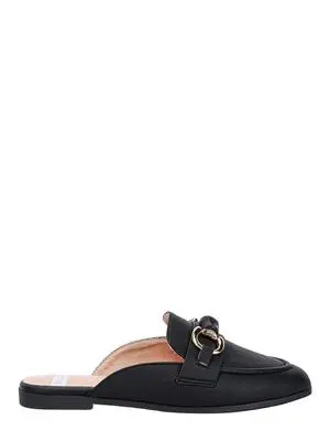 RAG & CO Abner Horsebit Embellished Slip On Mules In By - Black