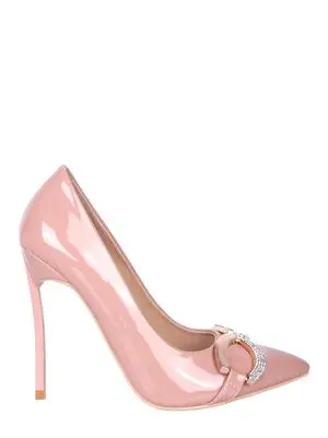 RAG & CO Cocktail Buckle Embellished Stiletto Pump Shoes In Blush By - Pink
