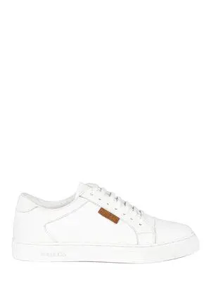 RAG & CO Ashford Fine Leather Handcrafted Sneakers By - White