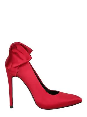 RAG & CO Hornet Red Satin Stiletto Pump Sandals In Red By Rag & Co Red