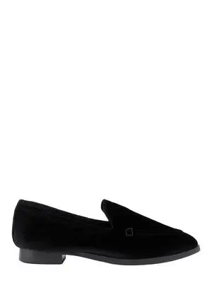 RAG & CO Luxe-lap Velvet Handcrafted Loafers By - Black