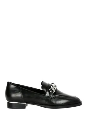RAG & CO Pola Leather Horsebit Loafers By - Black