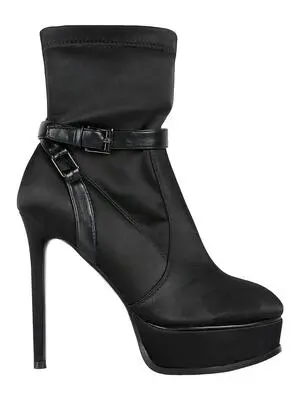 RAG & CO Doesburg Satin Stiletto Ankle Boot In By - Black