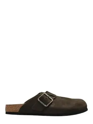 BIRKENSTOCK Birkenstock Boston Mule With Buckle Brown