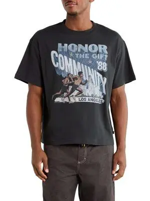HONOR THE GIFT Community Cotton Graphic T-shirt - Black