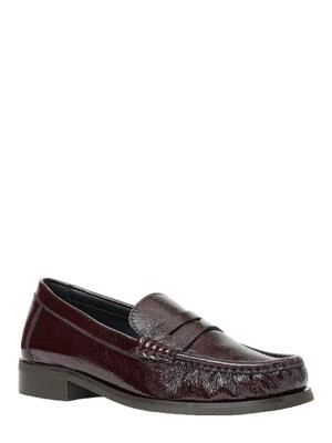 Aquatalia Tabitha Weatherproof Penny Loafer Brown Naplak