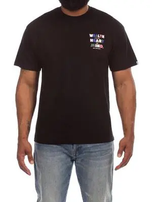 BILLIONAIRE BOYS CLUB Bb Wealth Curve Cotton Graphic T-shirt - Black
