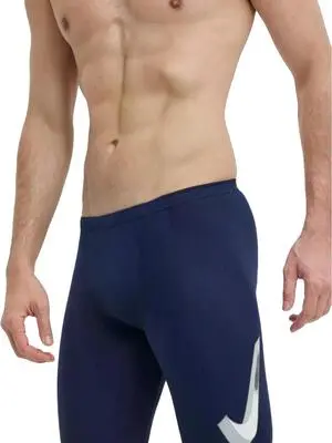 Nike Swoosh Logo-print Swim Shorts - Blue
