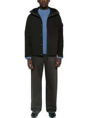 Stone Island Logo-patch Hooded Jacket - Black