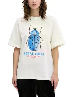 Stine Goya Beetle-print T-shirt - White