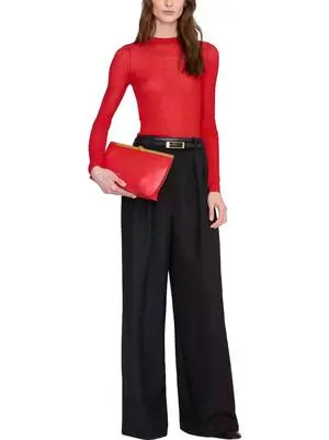 ANINE BING Anine Logo-print Clutch Bag Red