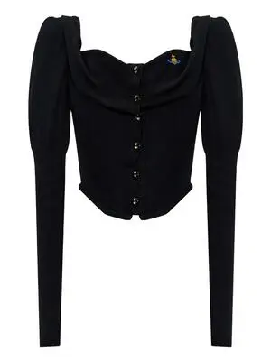 VIVIENNE WESTWOOD Bea Corset Cardigan - Black