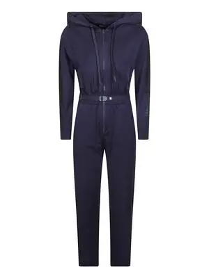 Elisabetta Franchi Knit Tracksuit With Belt - Blu