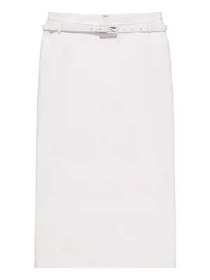 TOM FORD Lambskin Midi Pencil Skirt - White