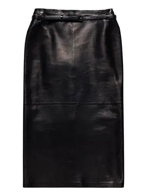 TOM FORD Lambskin Midi Pencil Skirt - Black