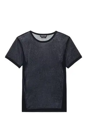 TOM FORD Mesh Crew-neck T-shirt - Black