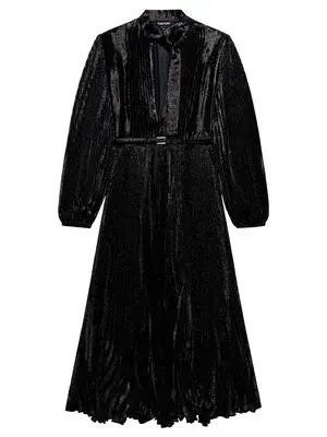 TOM FORD Silk Charmeuse Lurex Midi Dress