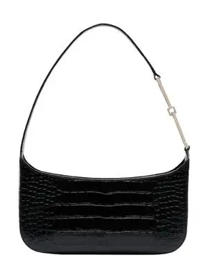 TOM FORD Small Croc-embossed Leather Arc Shoulder Bag - Black