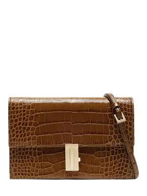 TOM FORD Mini Croc-embossed Leather Mia Shoulder Bag - Brown