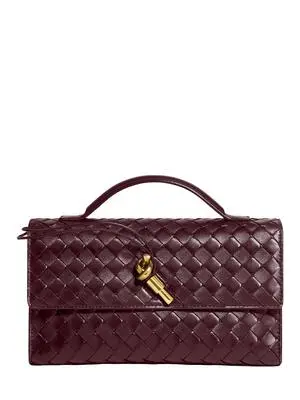BOTTEGA VENETA Leather Andiamo 25 Clutch Bag