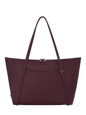 Tumi Leather Voyageur Q Tote Bag - Red