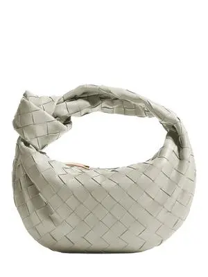 Bottega Veneta Mini Leather Jodie Top-handle Bag - Grey