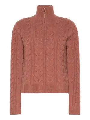Max Mara Cashmere Quarter-zip Sweater - Pink