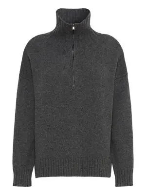 Max Mara Cashmere Quarter-zip Sweater - Grey