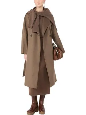 Max Mara Wool Double-breasted Coat - Brown