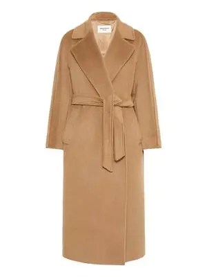 Max Mara Wool-blend Belted Coat Beige