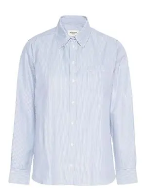 Max Mara Cotton Striped Shirt - Navy