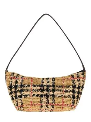 Burberry Embroidered Raffia Mini Margate Shoulder Bag - Multicolor