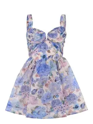 Zimmermann Printed Linen Blend Rebellion Mini Dress - Multicolor