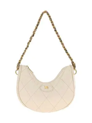 Burberry Ivory Leather Horseshoe Shoulder Bag - Multicolor