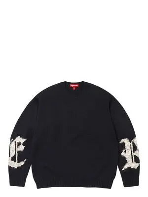 Supreme Cross Stitch Logo Sweater - Black