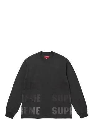 Supreme Reflective Long-sleeve Top - Black